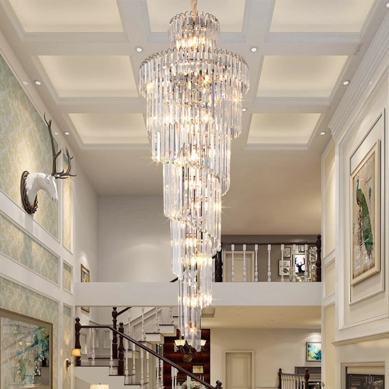 Eara 2-Story Modern Crystal Chandelier – Designs and Inspirations