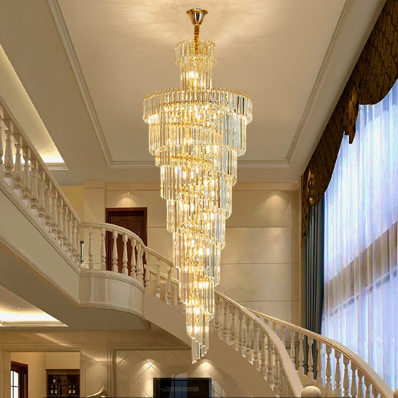 Eara 2-Story Modern Crystal Chandelier – Designs and Inspirations